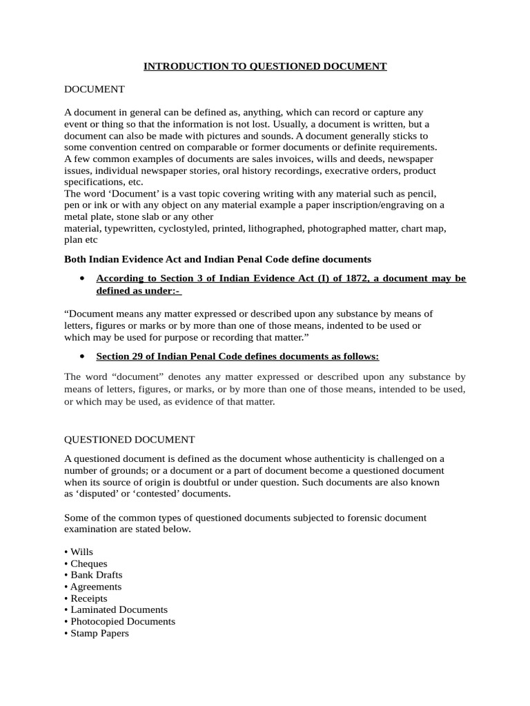 Questioned Document | PDF | Signature | Infrared