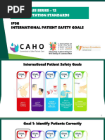 IPSG Training for Patient Safety | PDF | Patient | Patient Safety