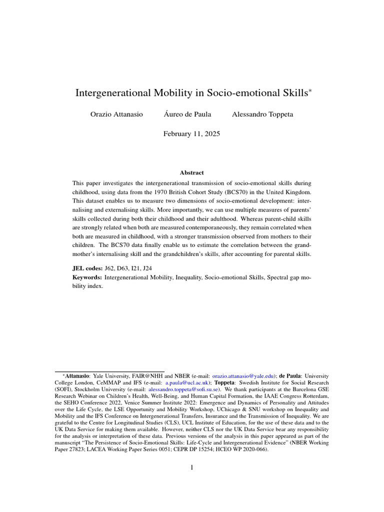 Mobility Socio Emotional Skills | PDF | Factor Analysis | Sampling (Statistics)