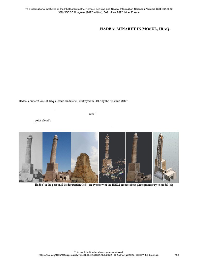 Applying Heritage Building Information Modelling (Hbim) to Lost ...