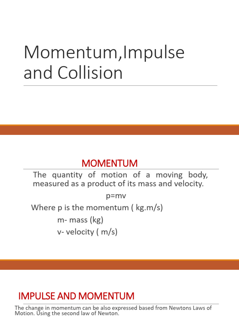 lesson-12-MomentumImpulse-and-Collision | PDF | Momentum | Collision