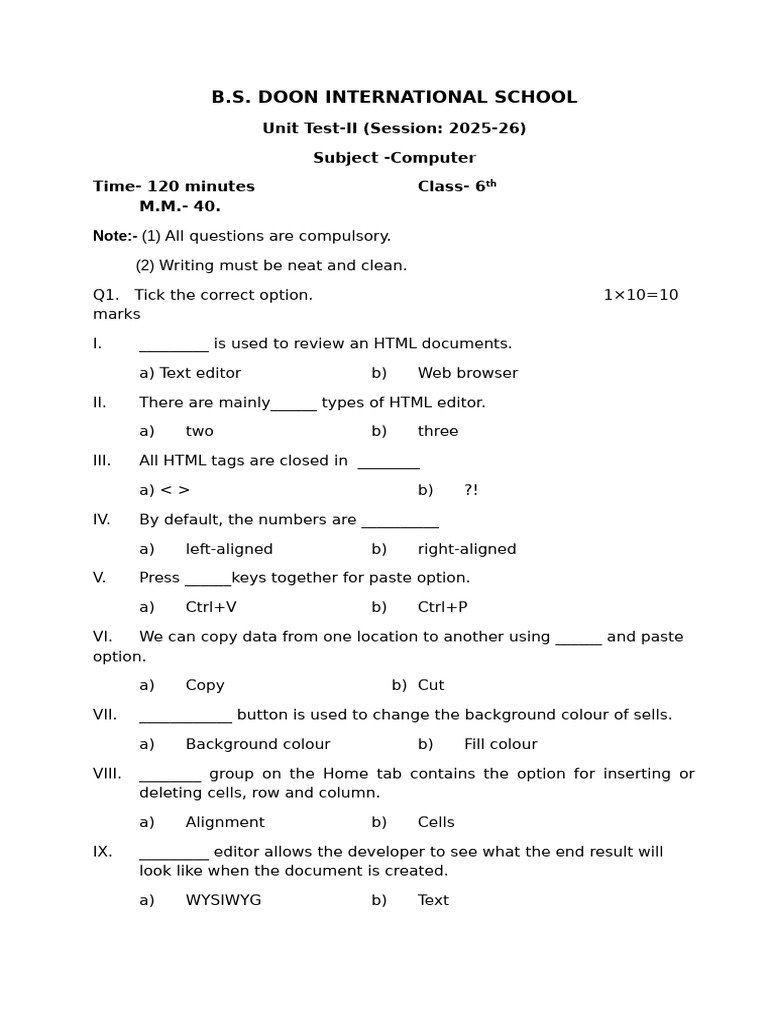 Class-6 Computer[1] | PDF | Html | Computing