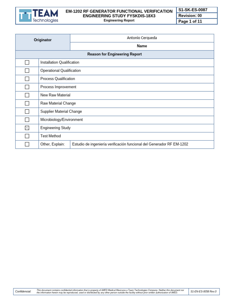 Verificación Funcional Generador RF EM-1202 | PDF | Electricidad