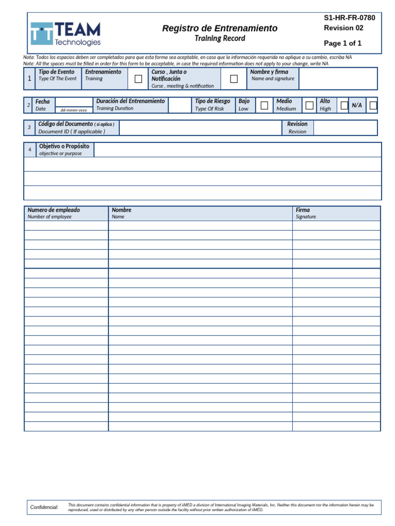 Training Record-Rev_2 (1) | PDF