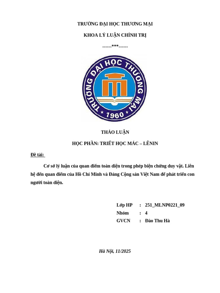 TRIẾT HỌC MÁC - LÊNIN | PDF