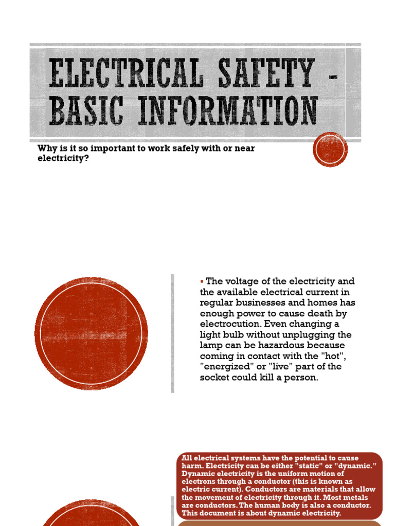 Electrical Safety - Basic Information | PDF | Electricity | Electrical ...