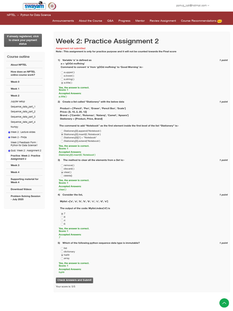 Python for Data Science PA Week 2 | PDF | Computer Programming | Software Engineering