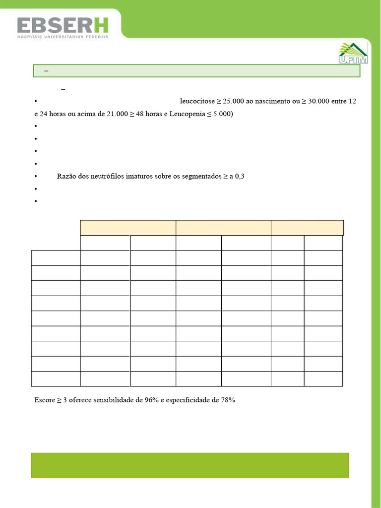 Escore de Rodwell 251112 021159 | PDF | Sangue | Hematologia