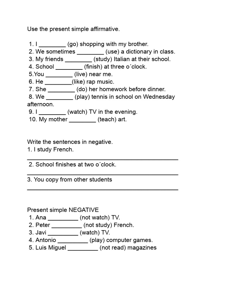 _present Simple | PDF