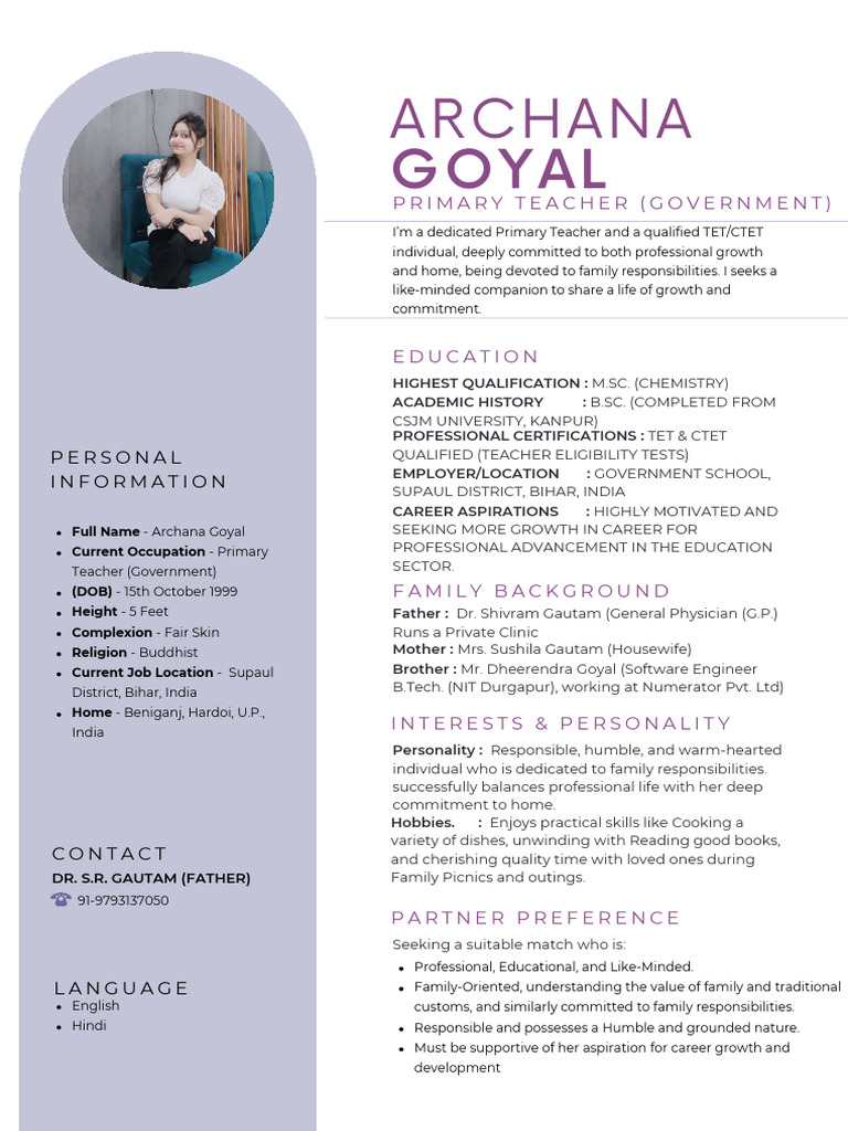White and Violet Minimalist Corporate CV Resume | PDF