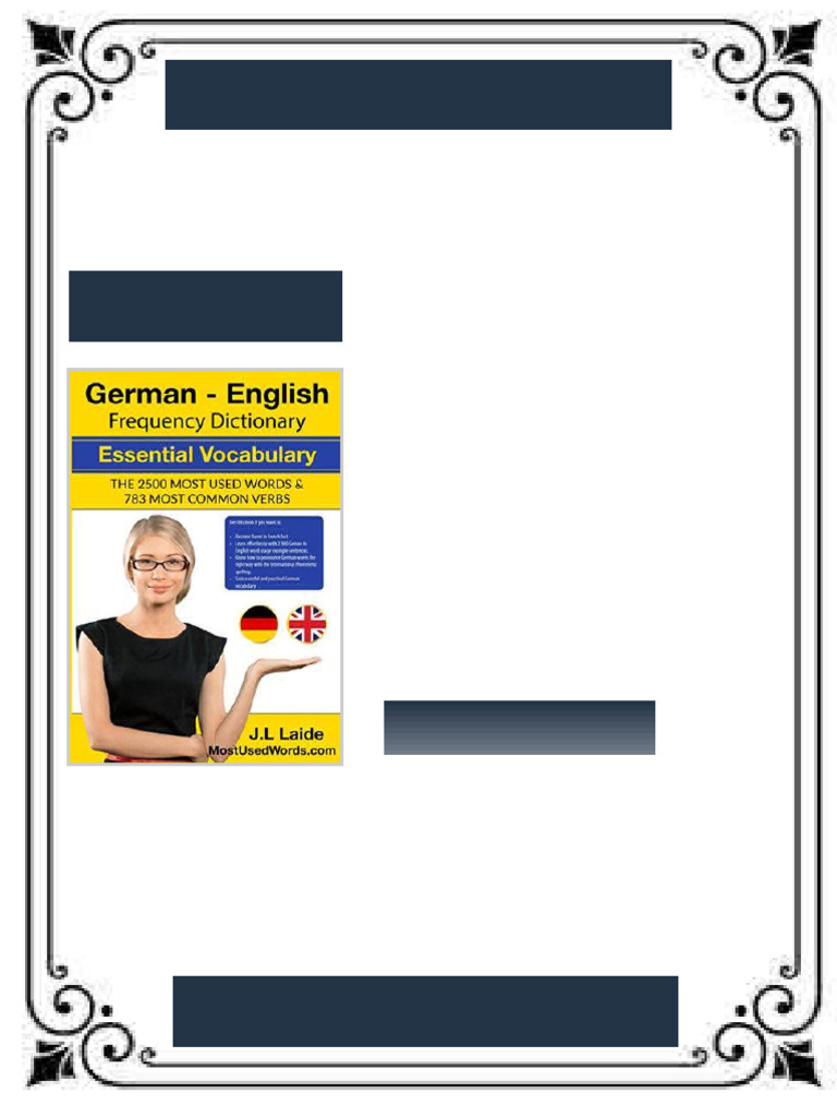 German English Frequency Dictionary Essential Vocabulary 2500 Most Used ...