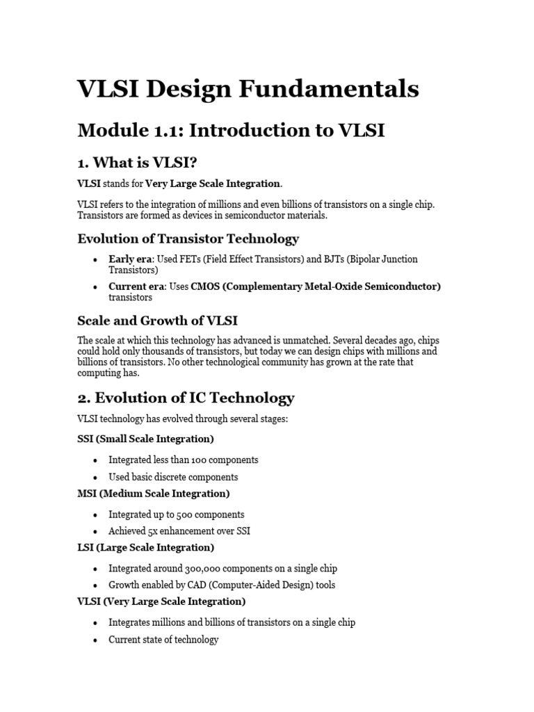 Introduction to VLSI | PDF | Hardware Description Language | Field ...