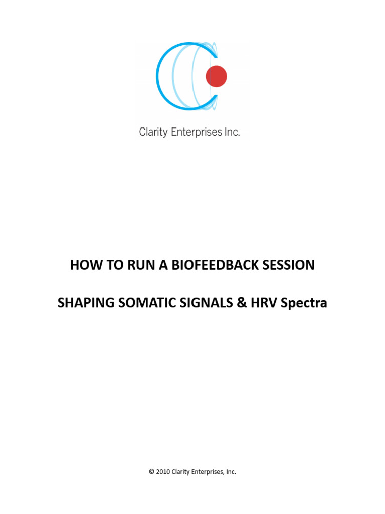 How to Run a Peripheral Biofeedback Session | PDF | Physiology