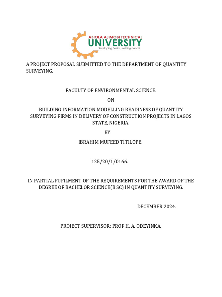 BIM Readiness in Lagos Quantity Surveying Firms | PDF | Building ...