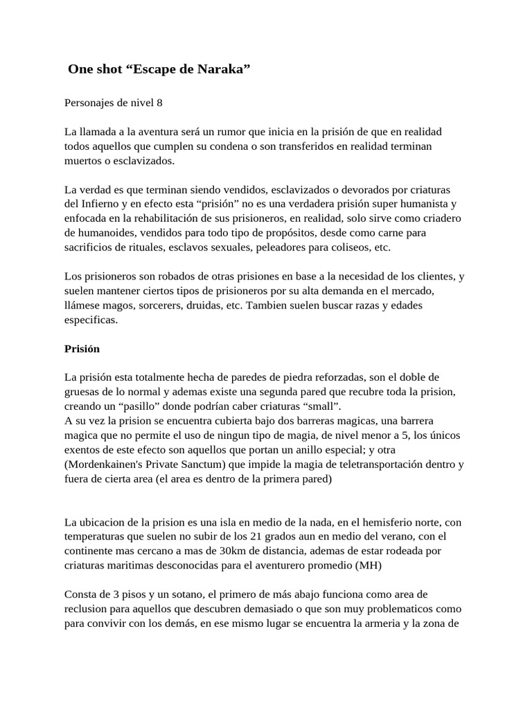 One shot DND 5ta edición | PDF