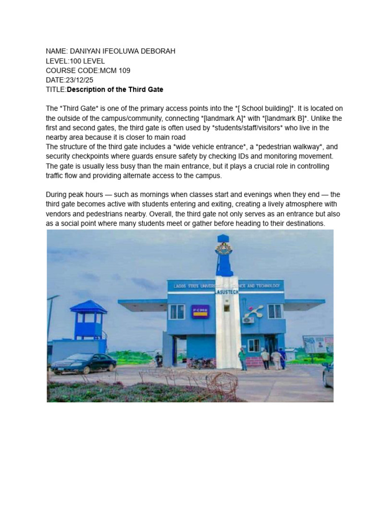 NAME- Third Gate Assignment | PDF