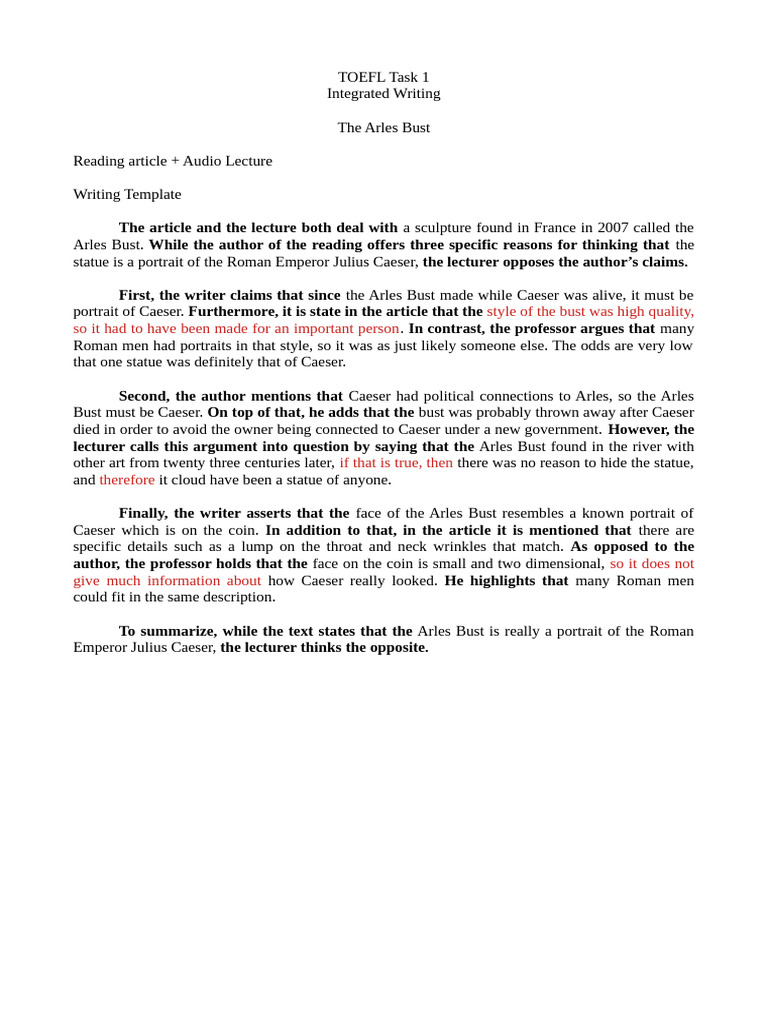 TOEFL Task1 Smaple | PDF