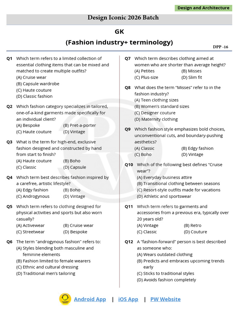 General Knowledge 16 Class Notes Design Iconic 2026 Batch | PDF ...