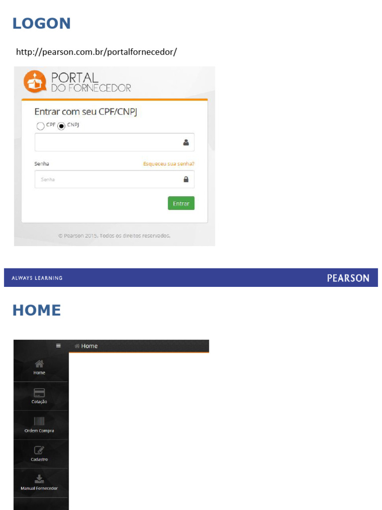 Pearson Brasil - Manual Fornecedor_Portal Compras (Anexo) | PDF | Recibo