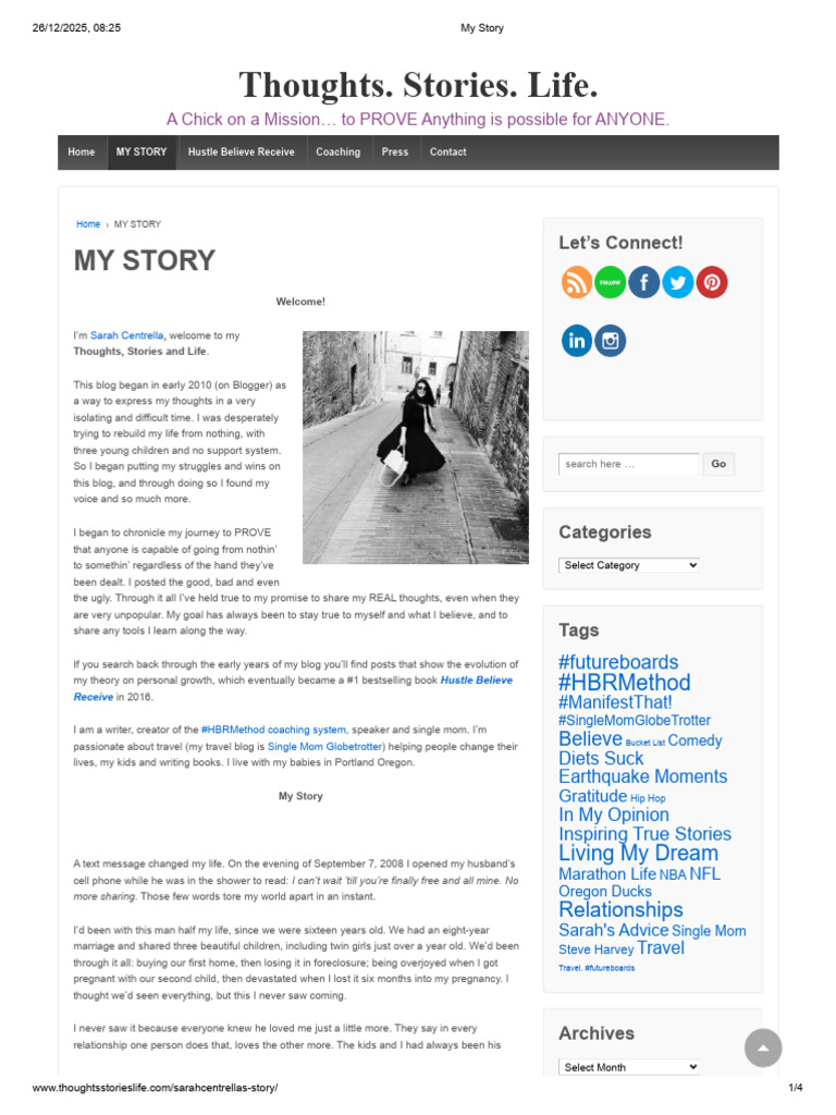Sarah Centrella's Inspiring Journey | PDF