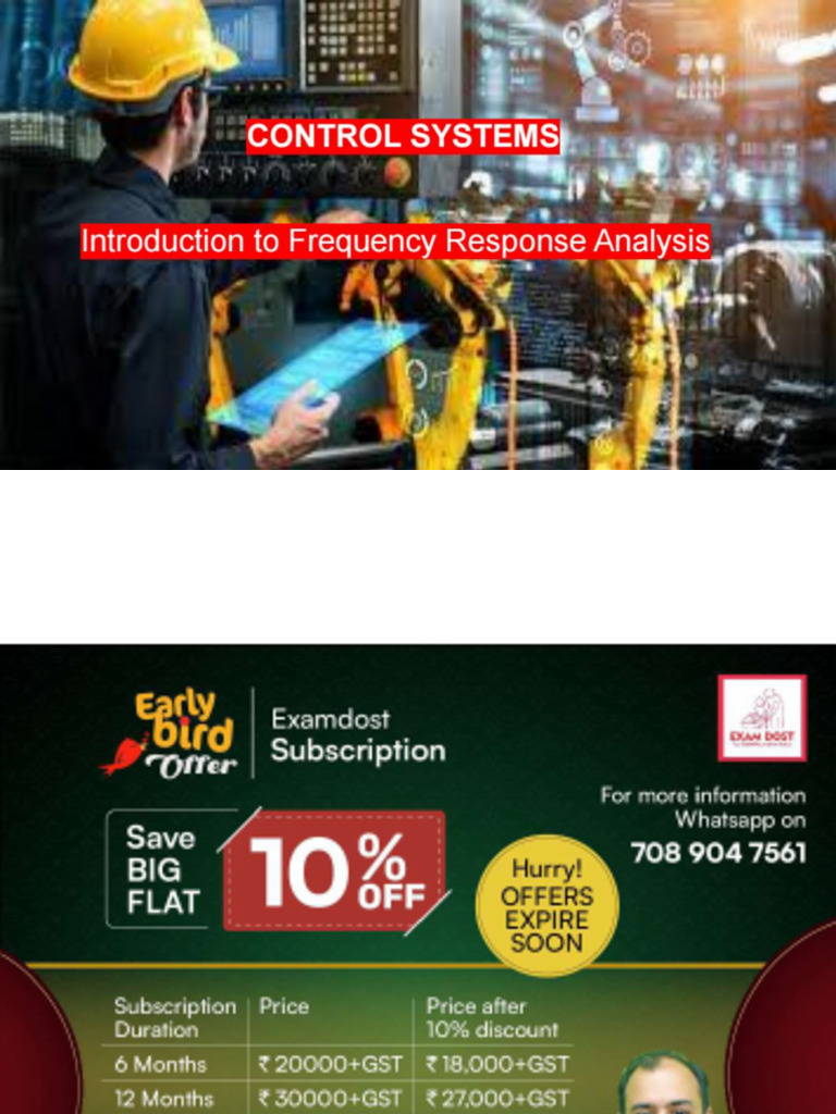 Lecture-01 Introduction to Frequency Response Analysis | PDF