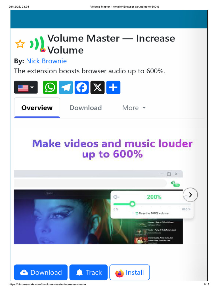 Volume Master – Amplify Browser Sound Up to 600% | PDF | Risk | Computing