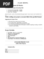 Class 12 English Project Guidelines | PDF | Social Science