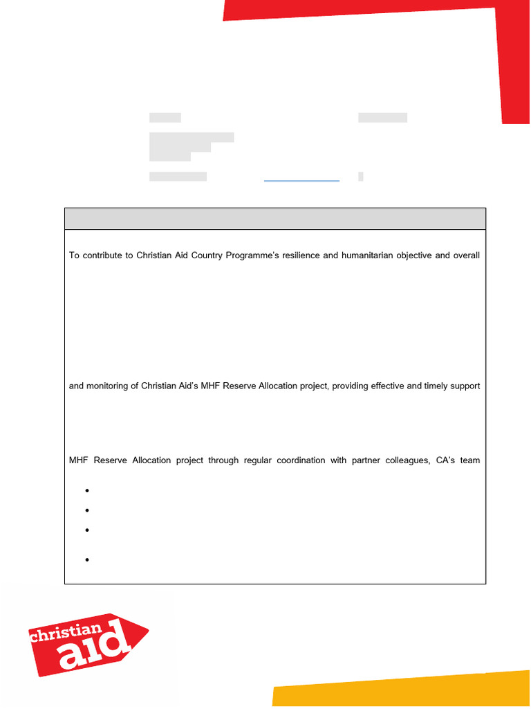 Role Profile of Project Coordinator MHF Final | PDF | Business