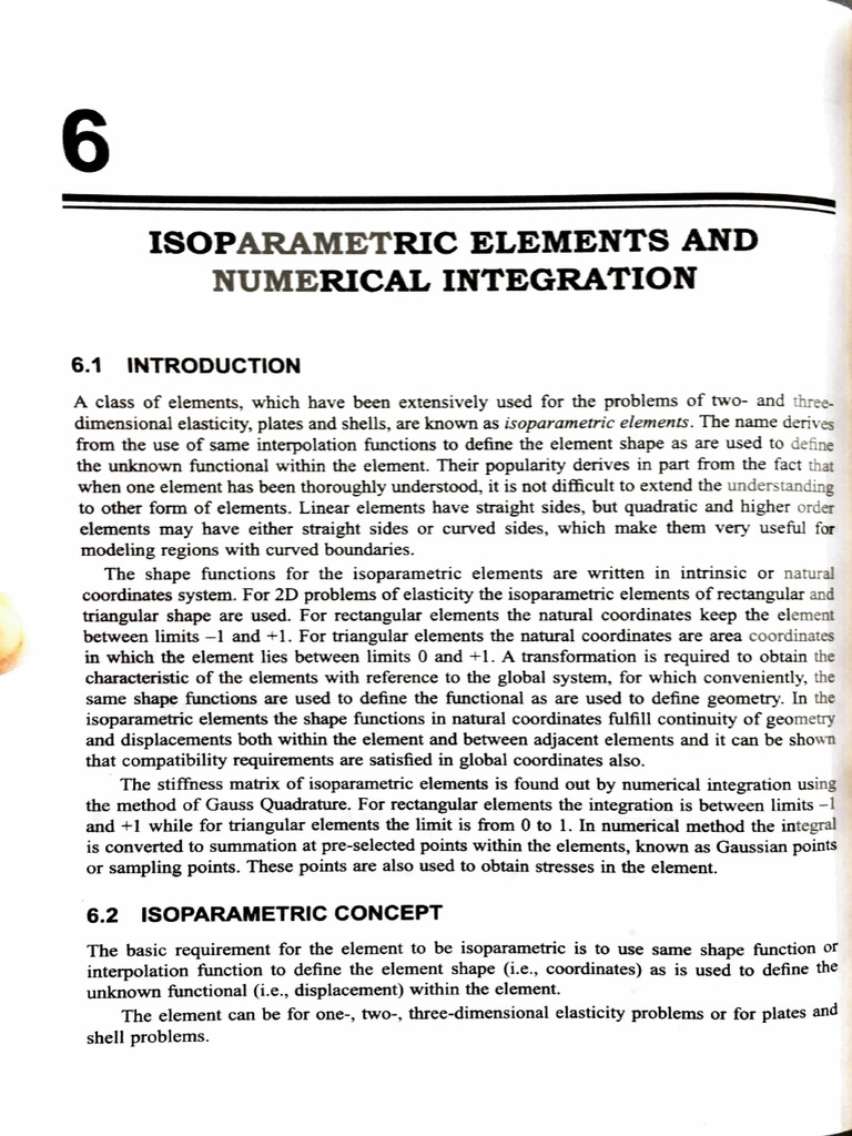 6. Isoparametric Elements | PDF