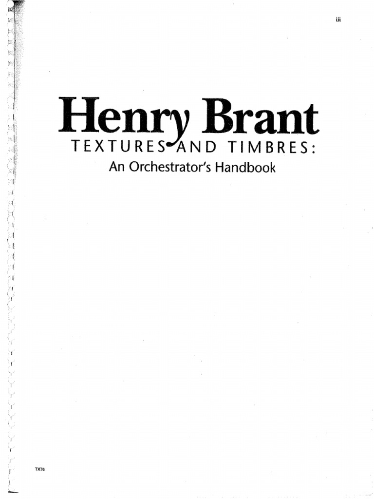Copia de Henry Brant -Textures and Tmbres | PDF