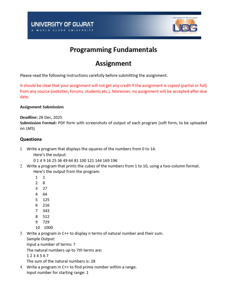 Assignment LAB | PDF | Parameter (Computer Programming) | Numbers