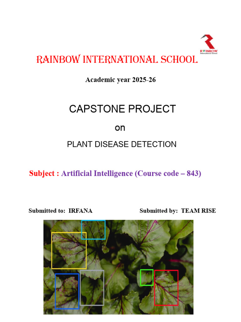 Grade XII Capstone Project Cover Page (3) | PDF