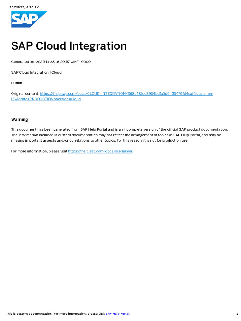 SAP CPI | PDF | Xml | Xslt