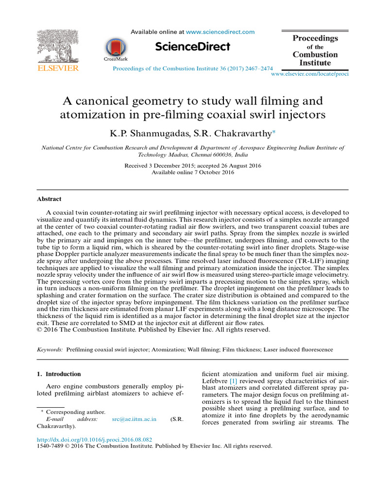 A Canonical Geometry To Study Wall Filming and Atomization in Pre ...