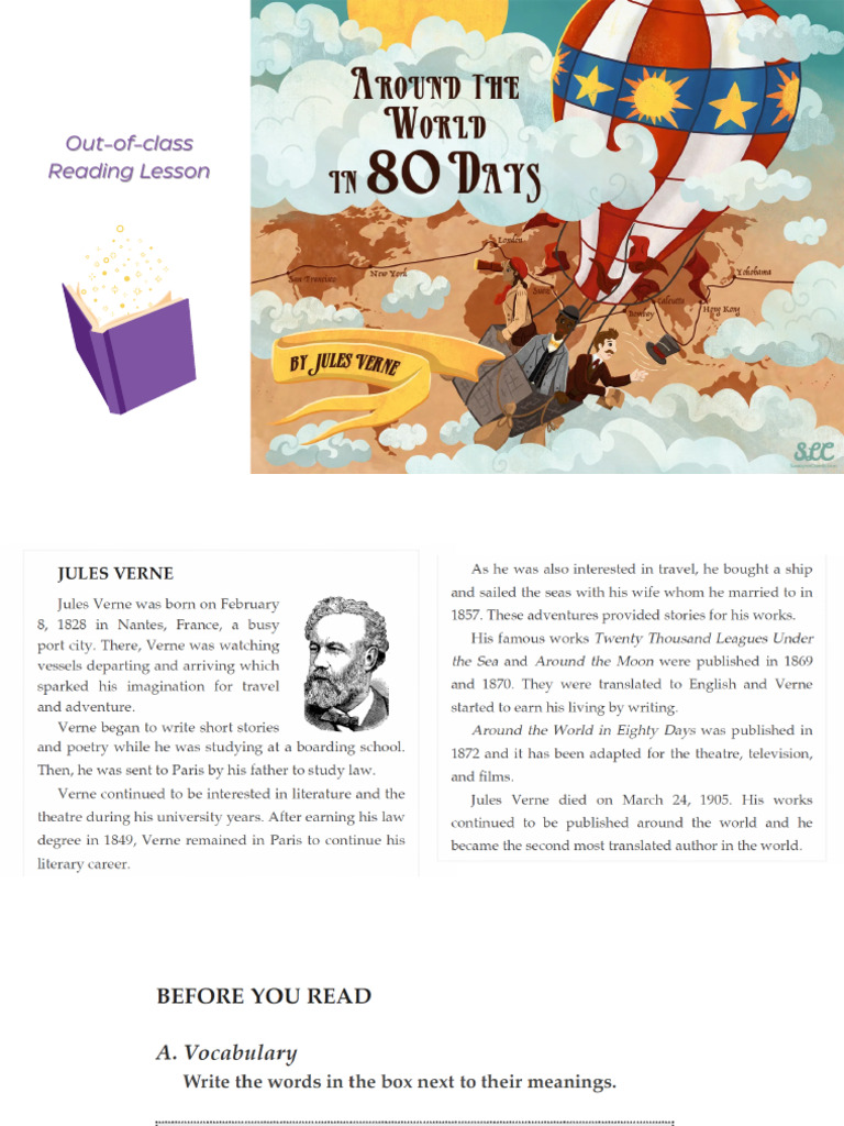 Out-of-class Reading Lesson 1 - Around The World in 80 days, Chapter 1 ...
