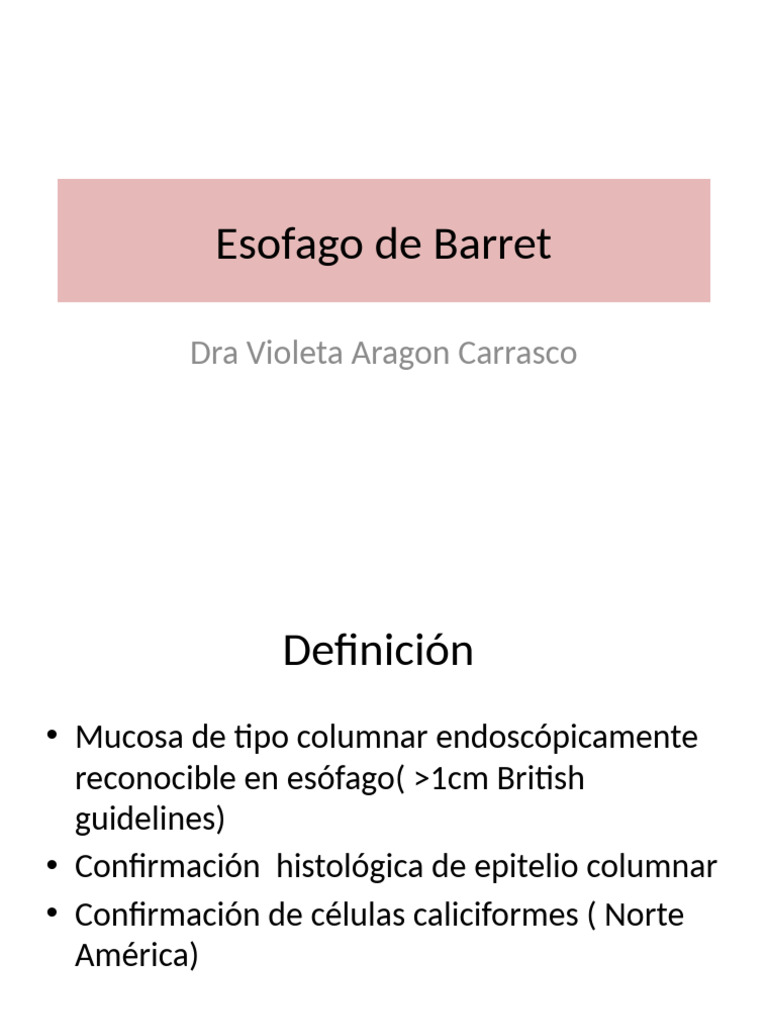 Esofago de Barret | PDF | La enfermedad por reflujo gastroesofágico ...