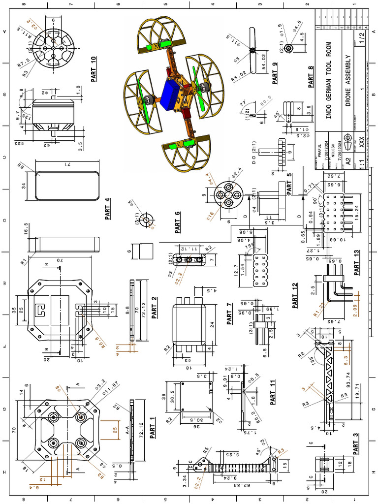 Drone Assembly Sheet 1 | PDF