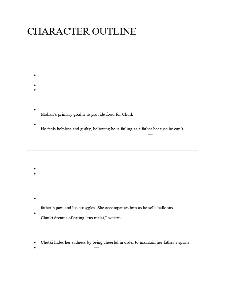 Character Outline | PDF