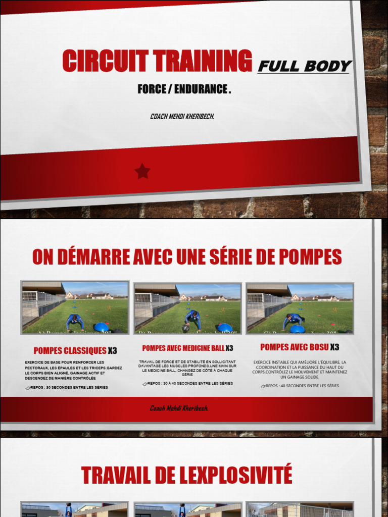 Circuit Training Complet avec Mehdi Kheribech | PDF | Forme physique ...