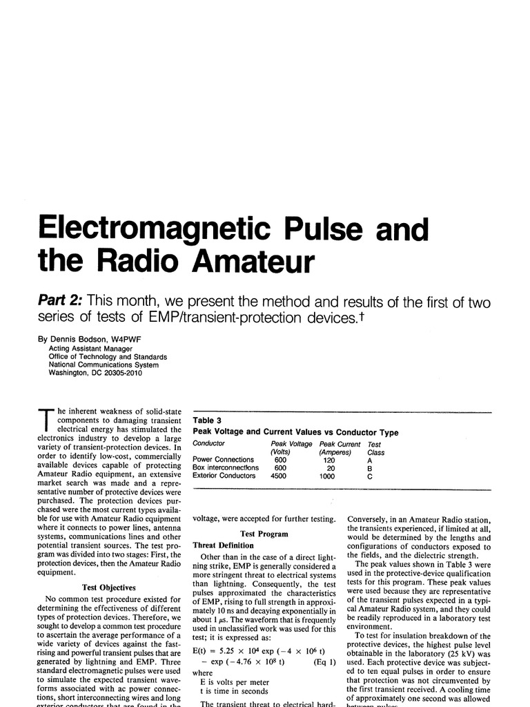 HAM Radio EMP Protection 2 | PDF
