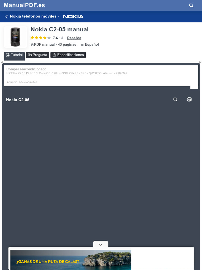 Manual Nokia C2-05 (Español - 43 Páginas) | PDF | Hardware de la ...