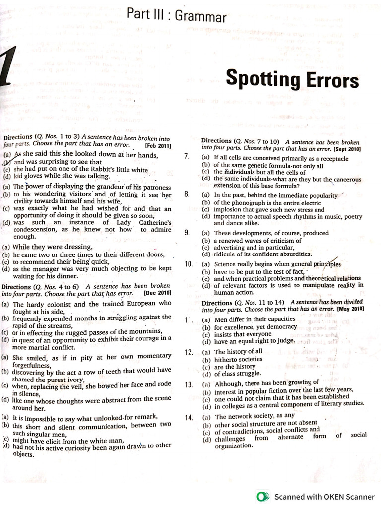Spotting Errors With Answer Code | PDF