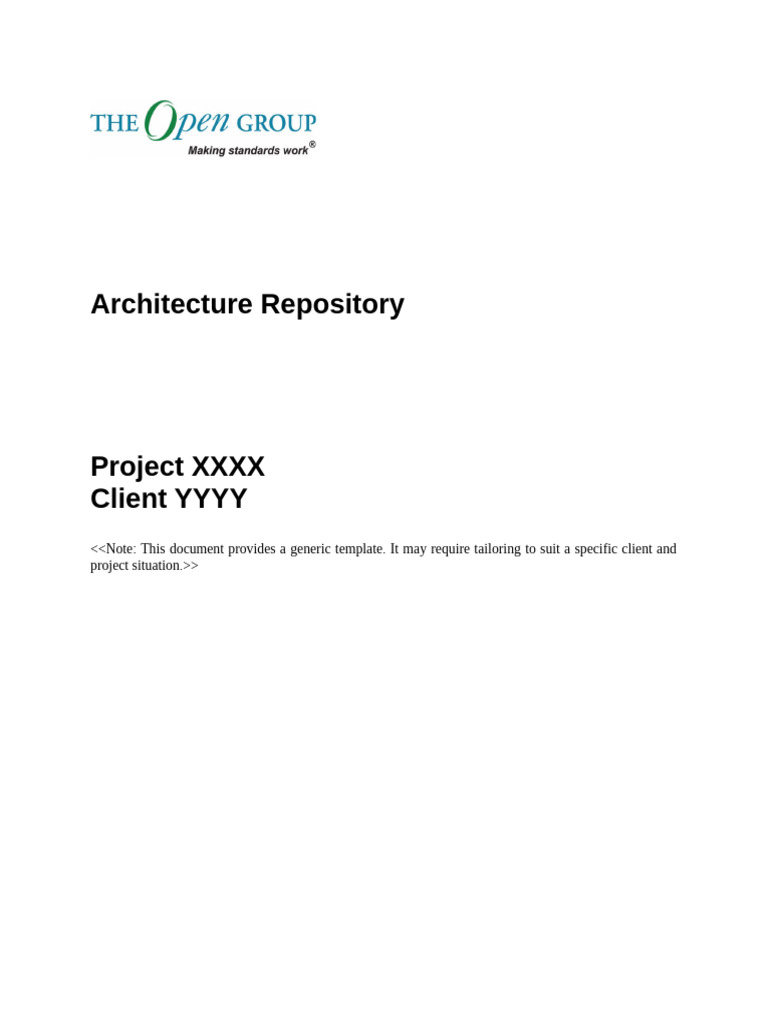 TOGAF 9 Template Architecture Repository | PDF | Information Technology ...