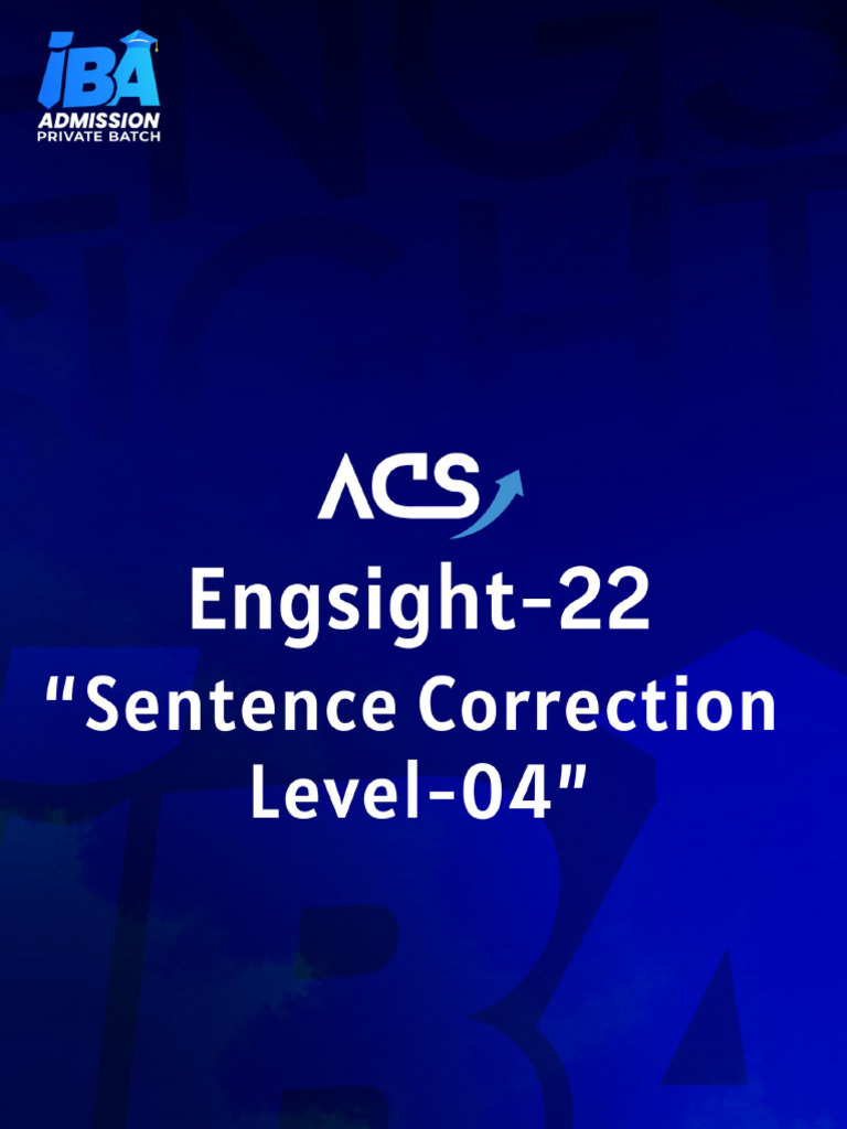 22-ACS Sentence Correction Level-04 | PDF | Insurance | Loans