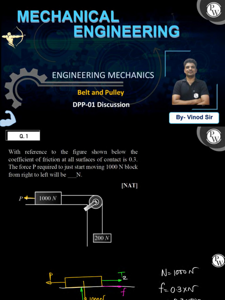 Belt & Pulley - DPP 01 Discussion Notes | PDF