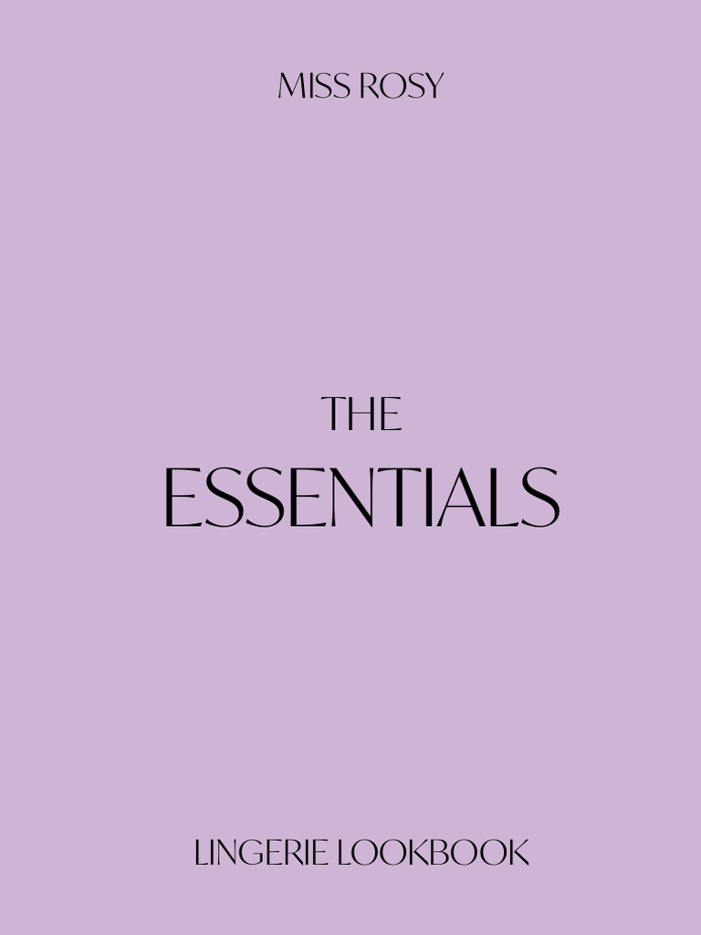Miss Rosy Lookbook Essentials Whole | PDF | Bra | Undergarment