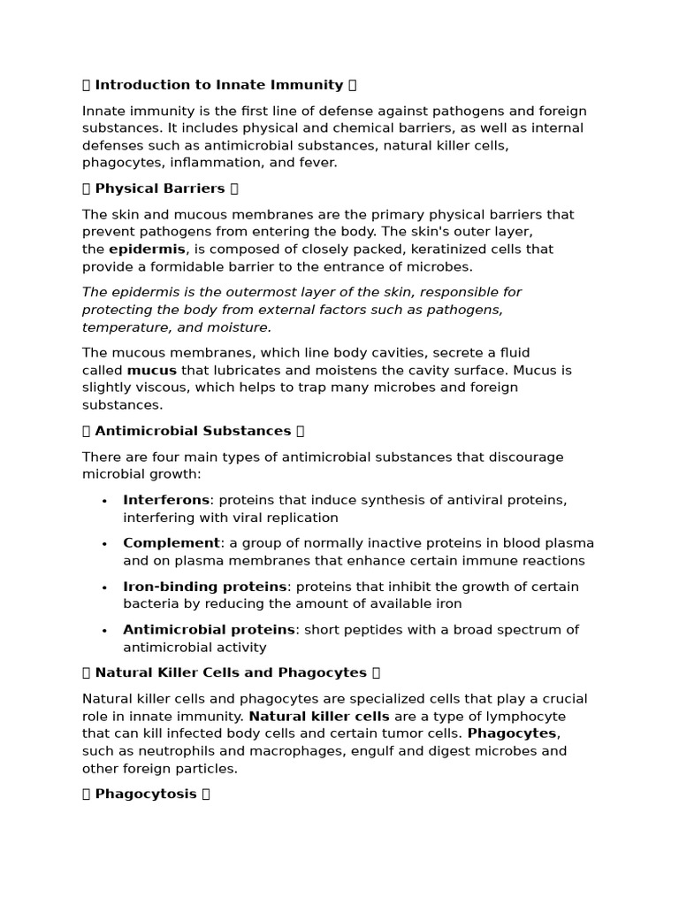 Understanding Innate Immunity Basics | PDF | Antibody | Immune System