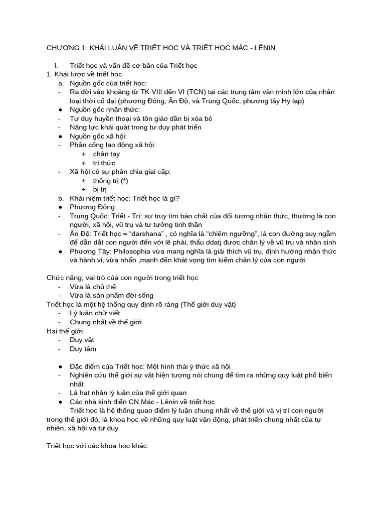 Chương 1 Triết Mác | PDF