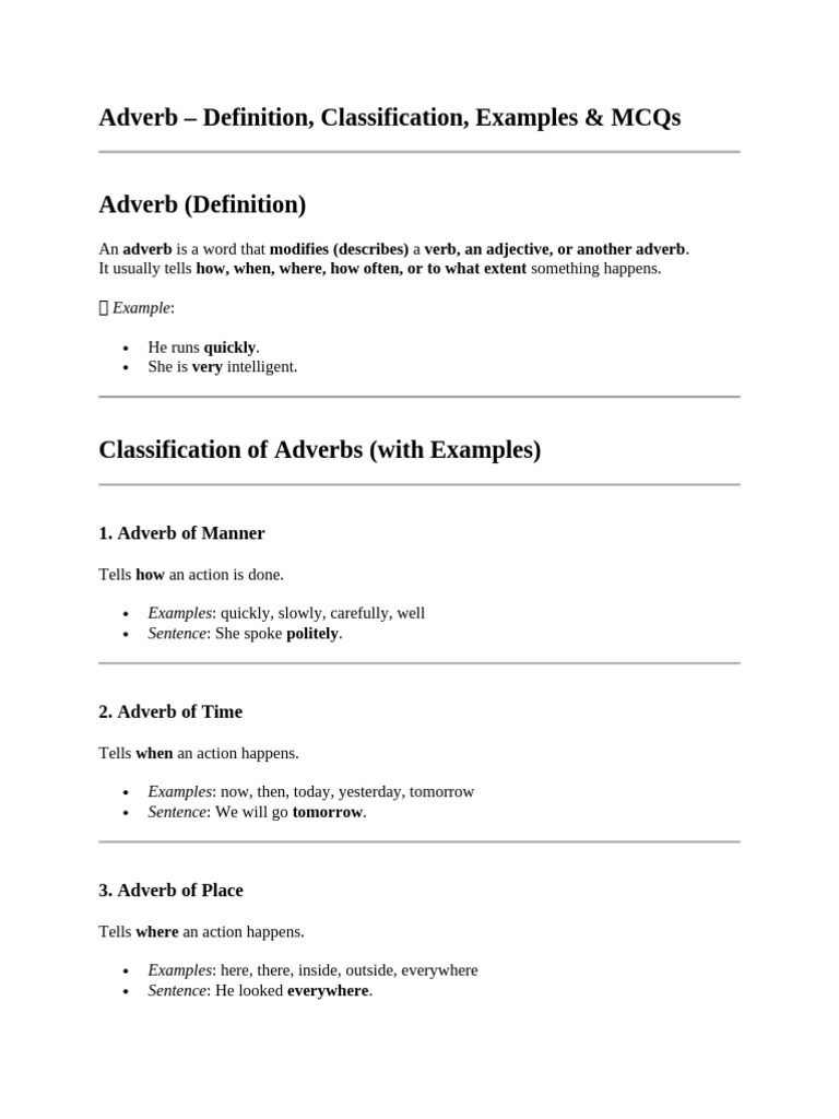 Adverb | PDF
