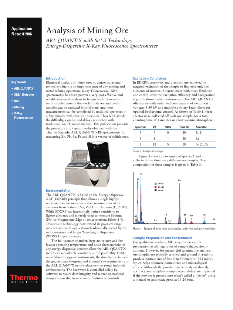 Arl Quant’x Edxrf Analyzer .PDF | PDF | Energy Dispersive X Ray ...